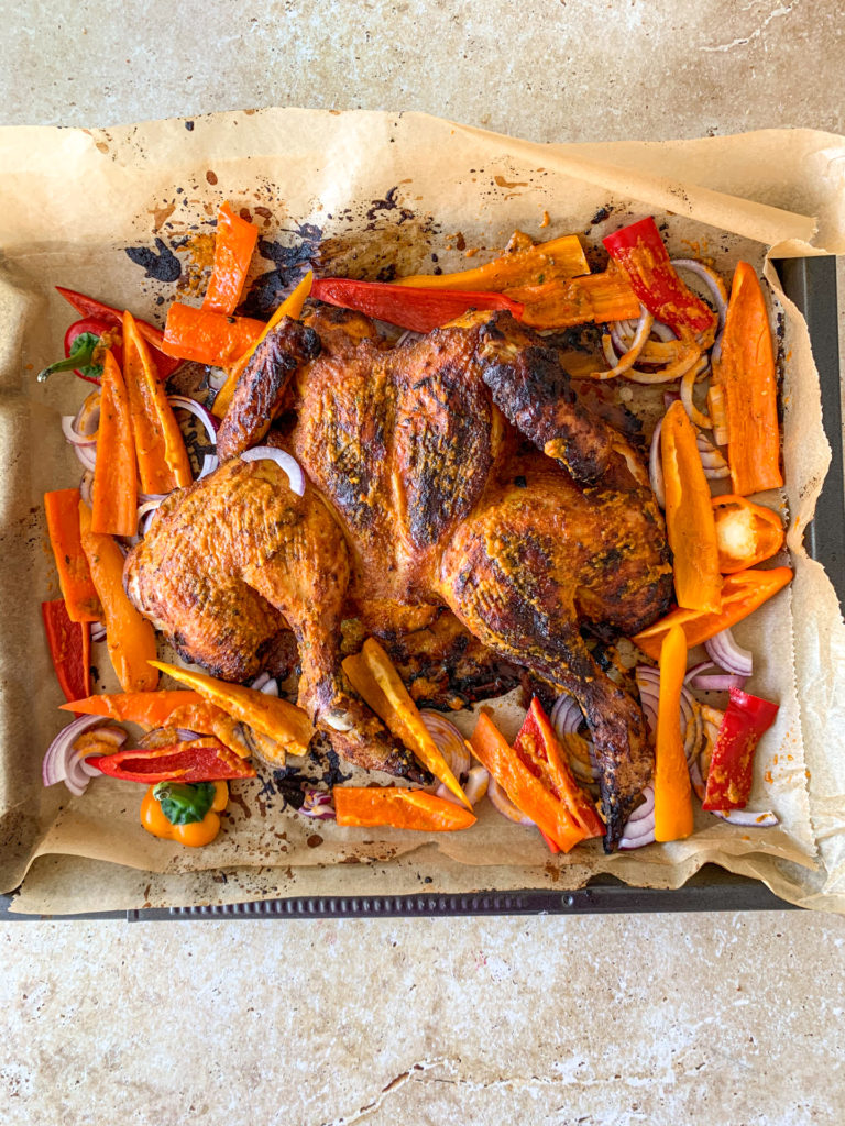 Crispy Spicy Piri Piri Spatchcock Chicken - Chilli & Life