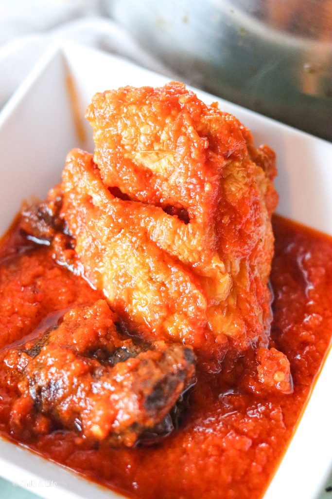 Super Spicy Nigerian Stew with Fried Chicken and Beef - Chilli & Life