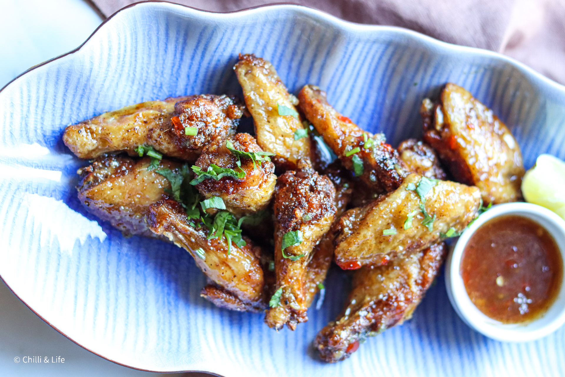 Chilli and Lime Chicken Wings - Crispy, Sweet and Tangy - Chilli & Life
